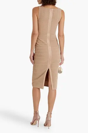 Herve Leger Metallic Bandage Dress