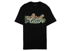 Amiri Cheetah Logo Tee Shirt - Black