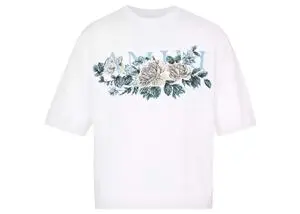 Amiri Floral Logo Knitted Crewneck Sweatshirt Tee Shirt