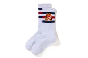 A BATHING APE Tiger Socks - White