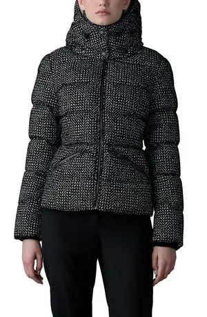 Mackage Madalyn-flp Down Puffer Jacket - Black-white