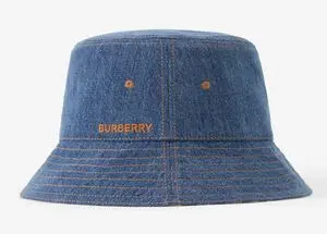 Burberry Denim Bucket Hat - Blue