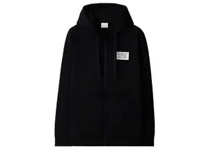 BURBERRY LONDON ストライプ 背抜き 裏地ロゴ 薄手 Burberry Hove Logo Print Zip Hoodie - Black | Editorialist