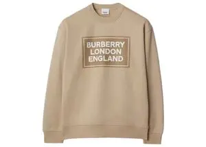 Burberry Santo Logo Crewneck Sweater - Soft Fawn