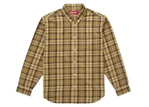 Supreme Plaid Flannel Shirt - Tan