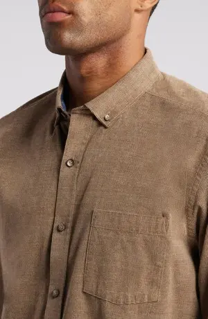 Johnston & Murphy Fine Wale Corduroy Button-down Shirt