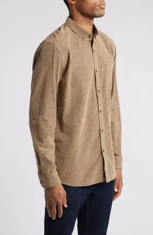 Johnston & Murphy Fine Wale Corduroy Button-down Shirt