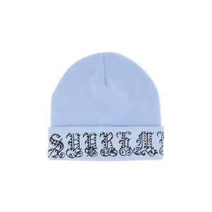 Supreme Old English Rhinestone Beanie - Blue