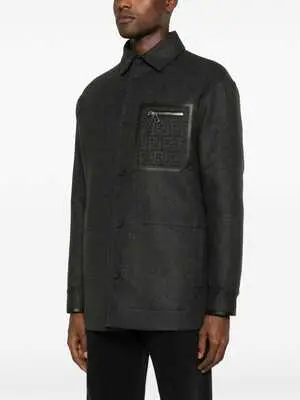 Fendi Felted Shirt Jacket - Grey