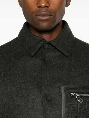 Fendi Felted Shirt Jacket - Grey