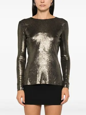 TWINSET Knot-detail Laminated Blouse