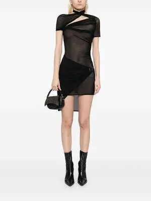Coperni Asymmetric Mesh Dress