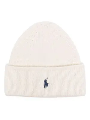 Ralph Lauren Pony-embroidered Beanie - Neutrals
