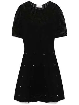 Elisabetta Franchi Herringbone-pattern Mini Dress
