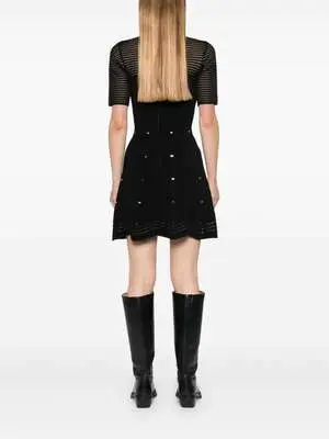 Elisabetta Franchi Herringbone-pattern Mini Dress