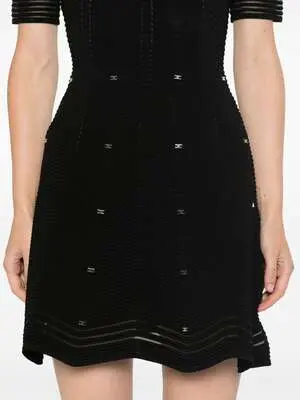 Elisabetta Franchi Herringbone-pattern Mini Dress