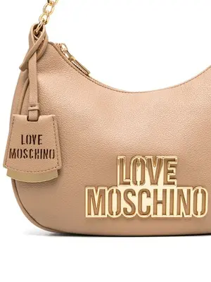 Moschino Logo-lettering Shoulder Bag - Brown
