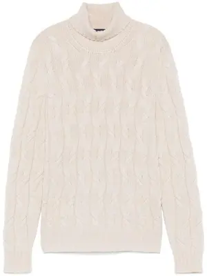 DRUMOHR Turtleneck Cashmere Sweater - Neutrals
