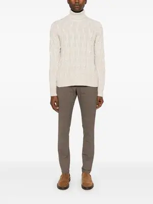 DRUMOHR Turtleneck Cashmere Sweater - Neutrals