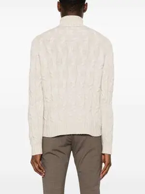 DRUMOHR Turtleneck Cashmere Sweater - Neutrals
