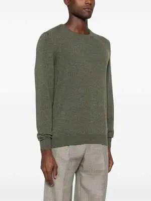 Fedeli Mélange-effect Cashmere Sweater - Green
