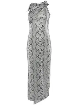 Coperni Snake-print Flower Gown