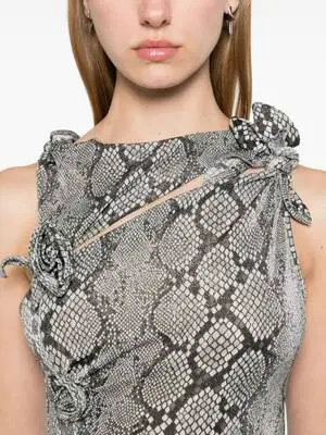 Coperni Snake-print Flower Gown