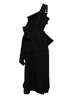 Yohji Yamamoto Box-detail Suspender Dress