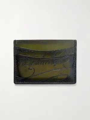 Berluti Bambou Neo Scritto Venezia Leather Card Holder - Green