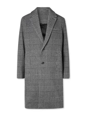 Mr P. Checked Virgin Wool-blend Coat