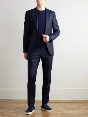 Mr P. Slim-fit Wool-flannel Suit Jacket