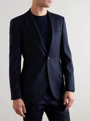 Mr P. Slim-fit Wool-flannel Suit Jacket