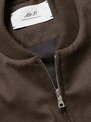 Mr P. Padded Cashmere-blend Bomber Jacket - Brown