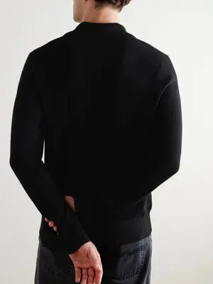 Mr P. Cliff Cashmere Polo Shirt - Black