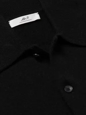 Mr P. Cliff Cashmere Polo Shirt - Black