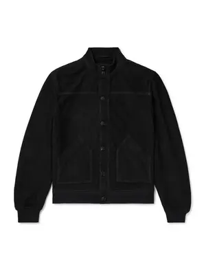 Mr P. Perforated Suede Harrington Jacket