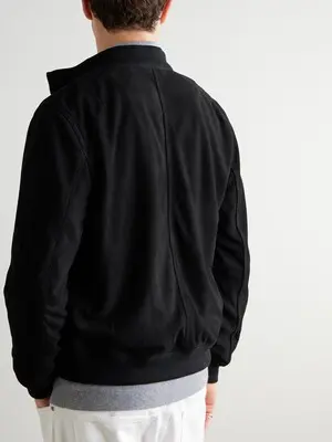 Mr P. Perforated Suede Harrington Jacket