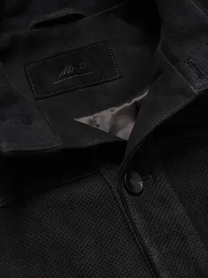 Mr P. Perforated Suede Harrington Jacket