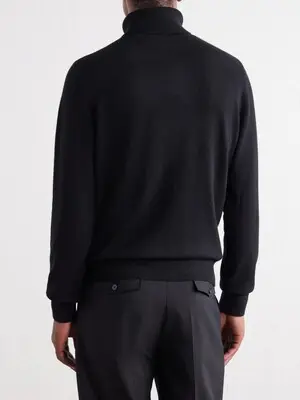 Mr P. Clyde Cashmere Rollneck Sweater - Black