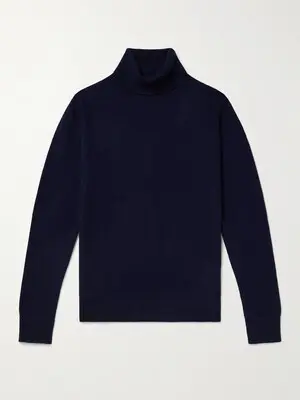 Mr P. Clyde Cashmere Rollneck Sweater - Blue