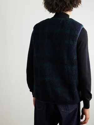 BARACUTA Miller Checked Fleece Gilet