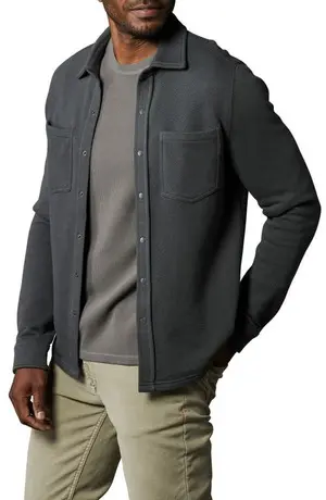 THE NORMAL BRAND Looped Terry Button-up Shirt