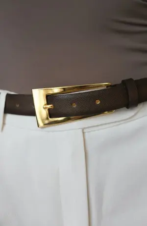 AUREUM No. 10 Leather Belt - Coco Gold