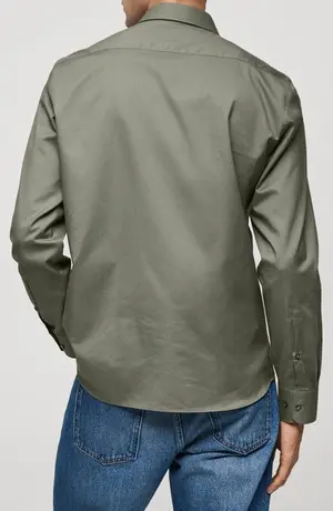 Mango Regular Fit Cotton Button-up Shirt