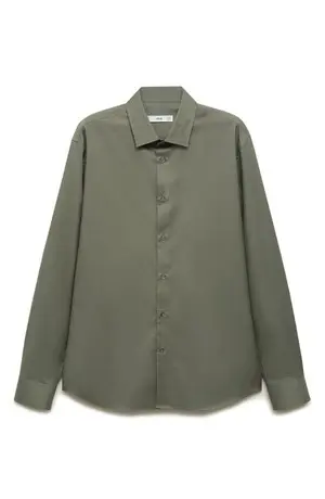 Mango Regular Fit Cotton Button-up Shirt