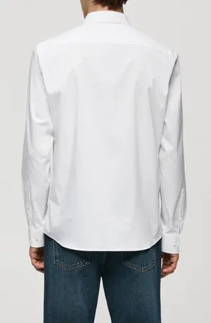 Mango Stretch Button-up Shirt - White