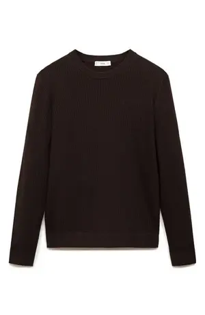 Mango Ribbed Crewneck Sweater