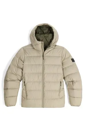 OUTDOOR RESEARCH 700 Fill Power Down Insulated Hooded Puffer Jacket - Pro Khaki