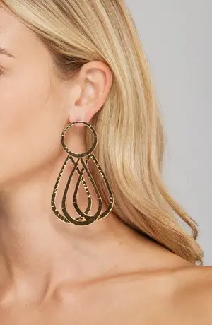 Gas Bijoux Mimi Hammered Drop Earrings