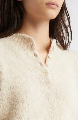 Paloma Wool Crush Henley Sweater - Ecru | Editorialist